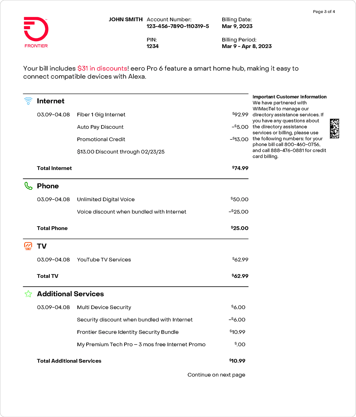 How to Read and Understand Your Frontier Bill | Frontier